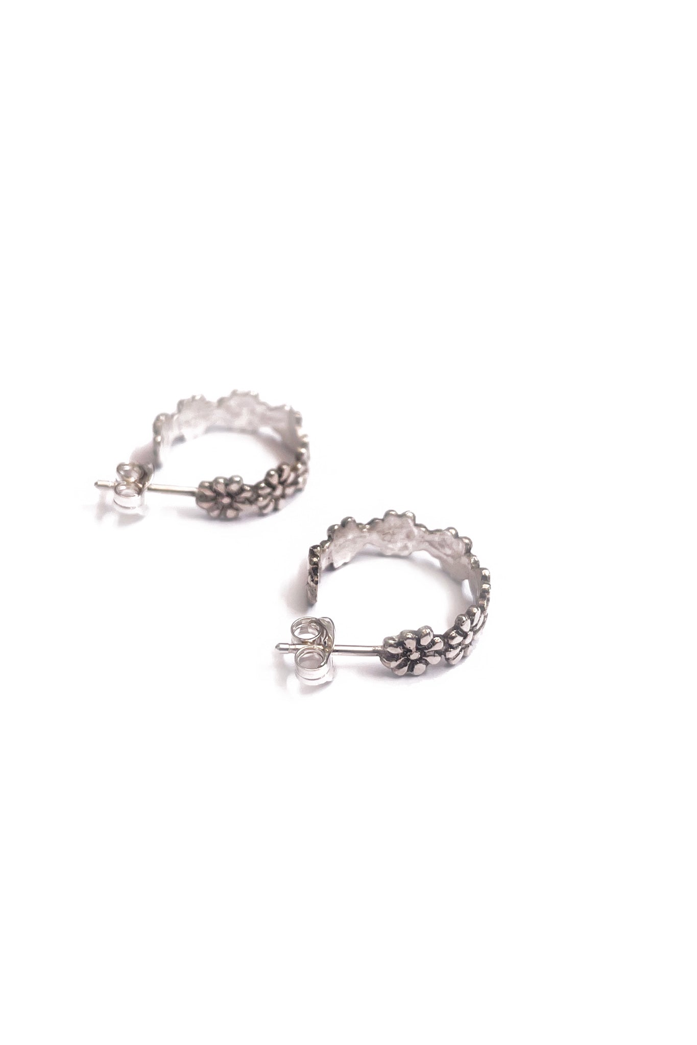 Company of Strangers Jewellery | Daisy Chain Hoops | Silver